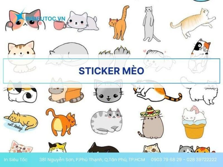 30+ Mẫu sticker con mèo đáng yêu được ưa chuộng nhất hiện nay